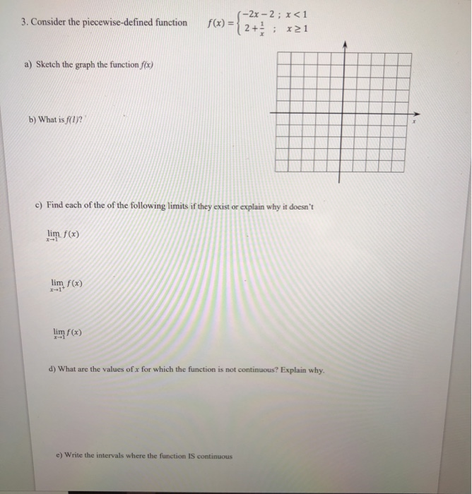 Solved 3. Consider the piecewise-defined function f(x) = | Chegg.com