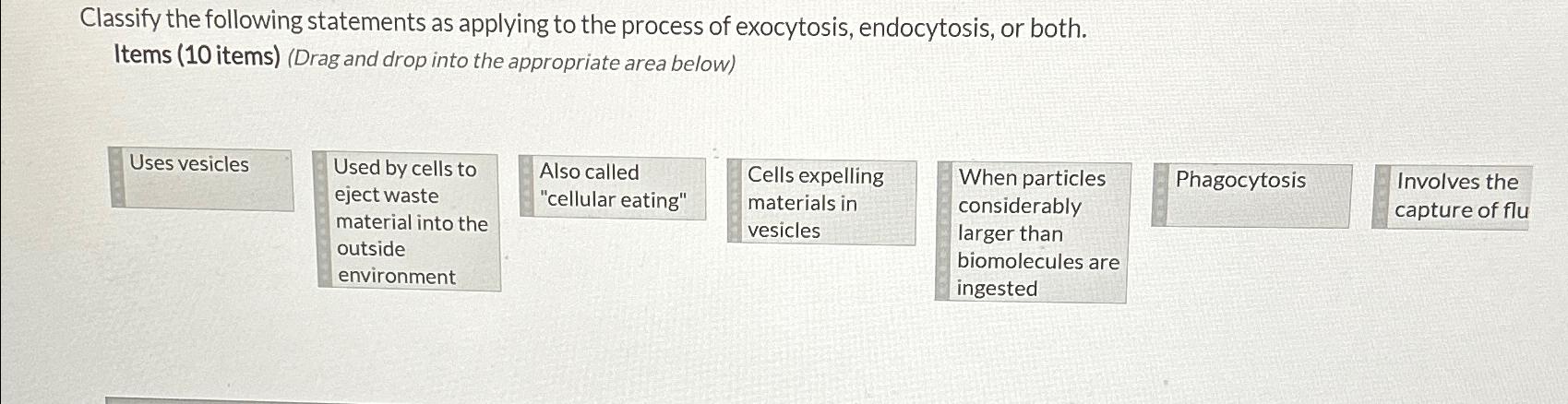Solved Classify the following statements as applying to the | Chegg.com