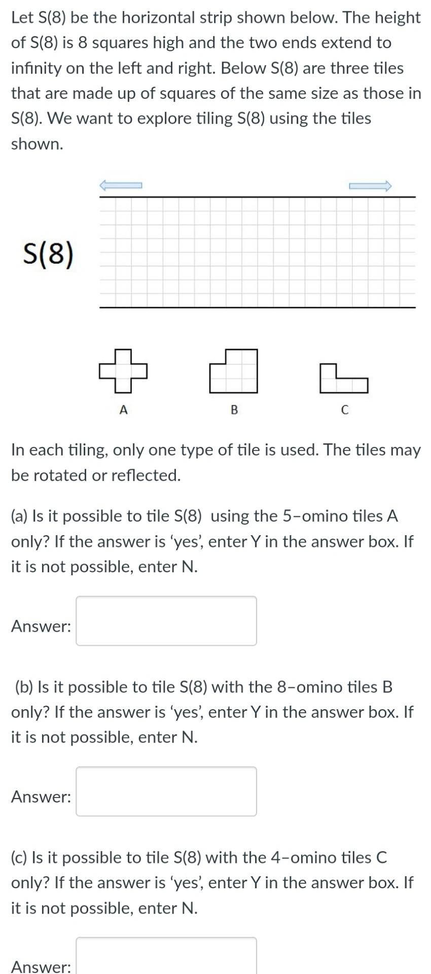 Solved Let S(8) be the horizontal strip shown below. The | Chegg.com