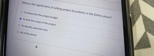 Solved What is the significance of setting project | Chegg.com