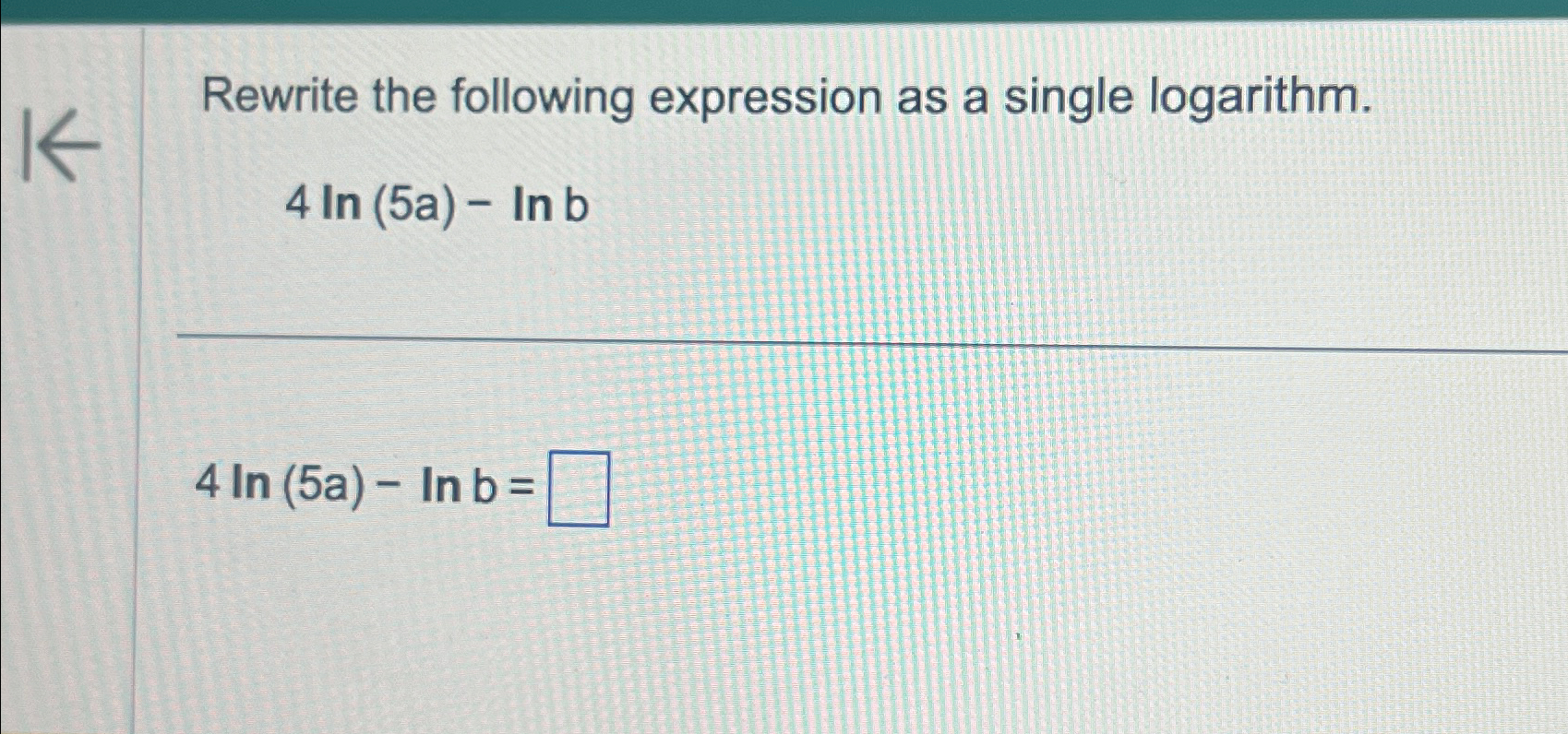 Solved Rewrite the following expression as a single | Chegg.com