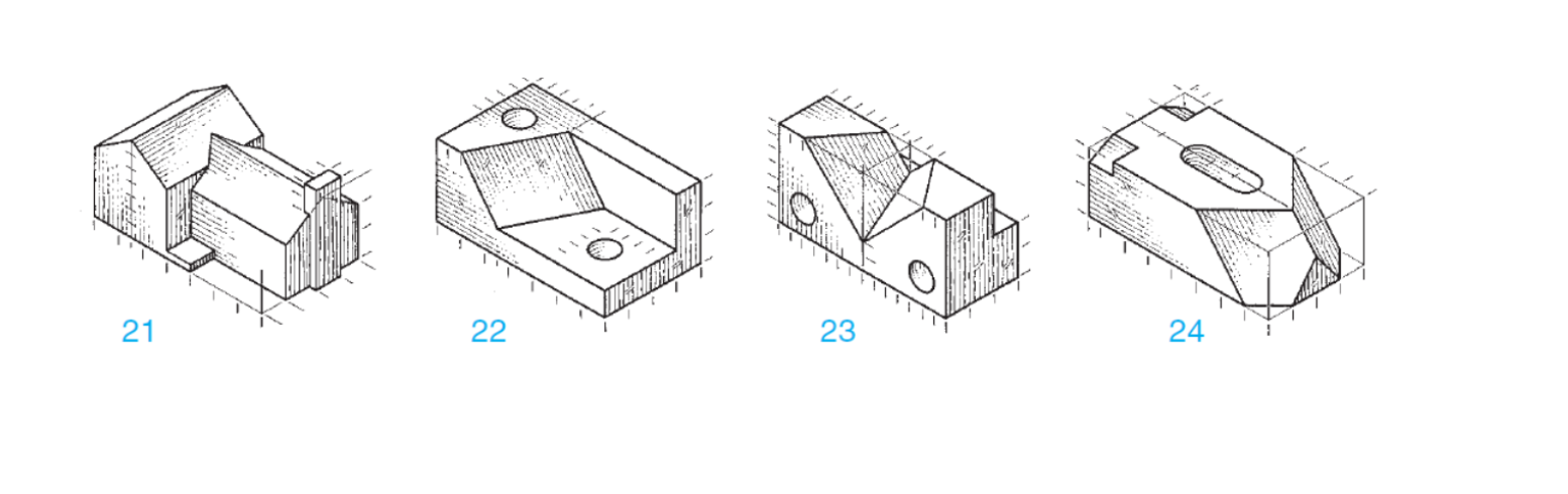 Solved Sketch necessary orthographic views on graph paper or | Chegg.com