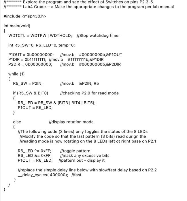 The MSP430 microcontroller is designed to allow port | Chegg.com