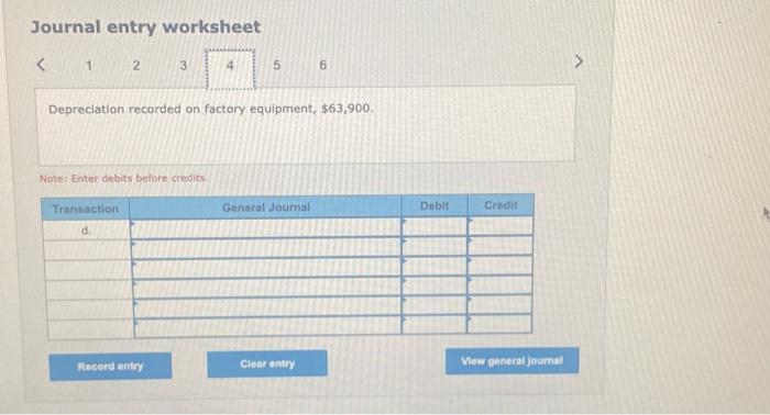 Solved Journal entry worksheet Other manufacturing overhead | Chegg.com