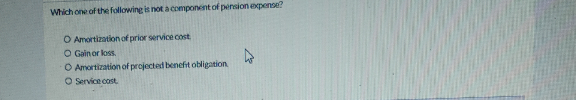 Solved Which one of the following is not a component of | Chegg.com