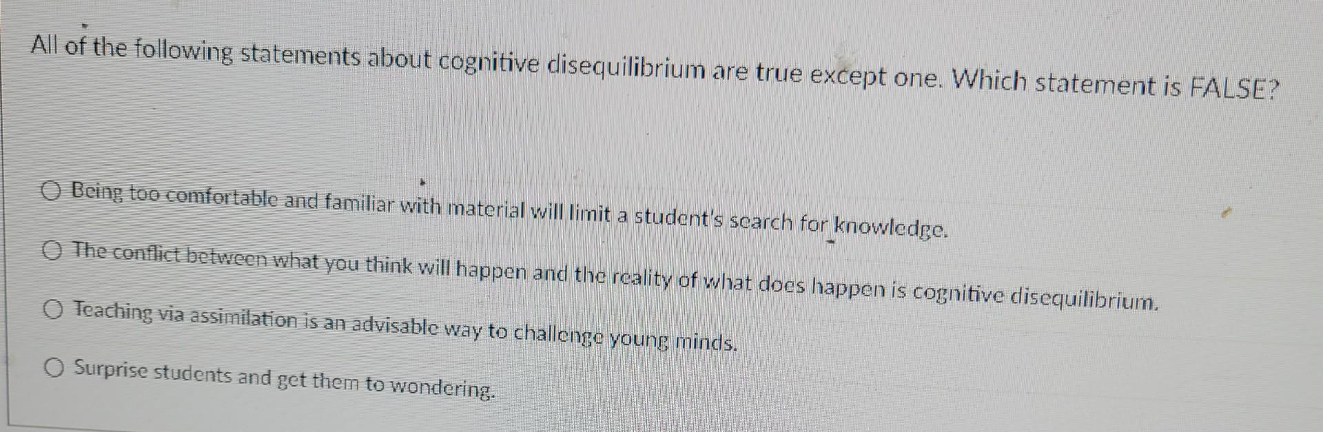Solved All of the following statements about cognitive | Chegg.com