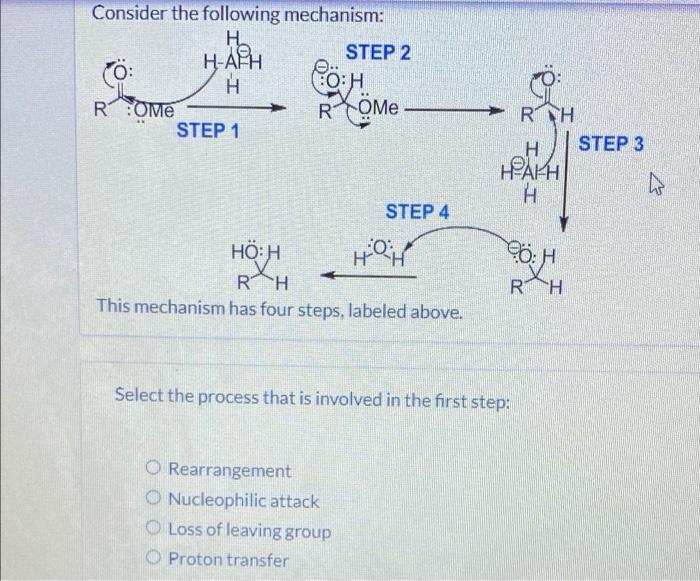 Solved Consider the following mechanism: H. STEP 2 H-AFH Н. | Chegg.com
