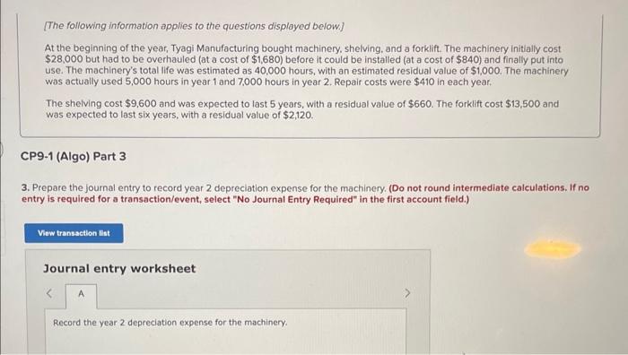 Solved required iniormation CP9-1 (Algo) Computing | Chegg.com
