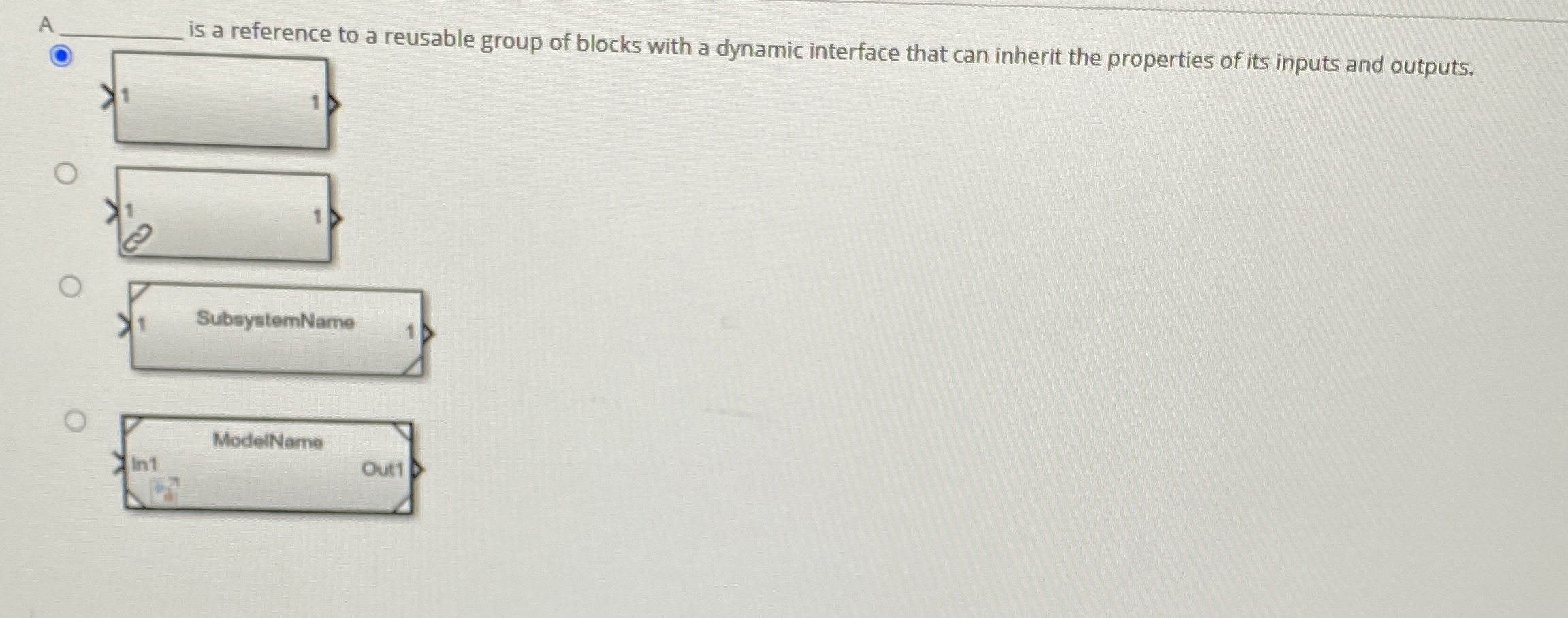 Solved A q, ﻿is a reference to a reusable group of blocks | Chegg.com