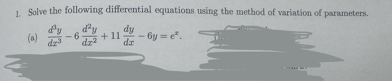 Solved helpSolve the following differential equations using | Chegg.com