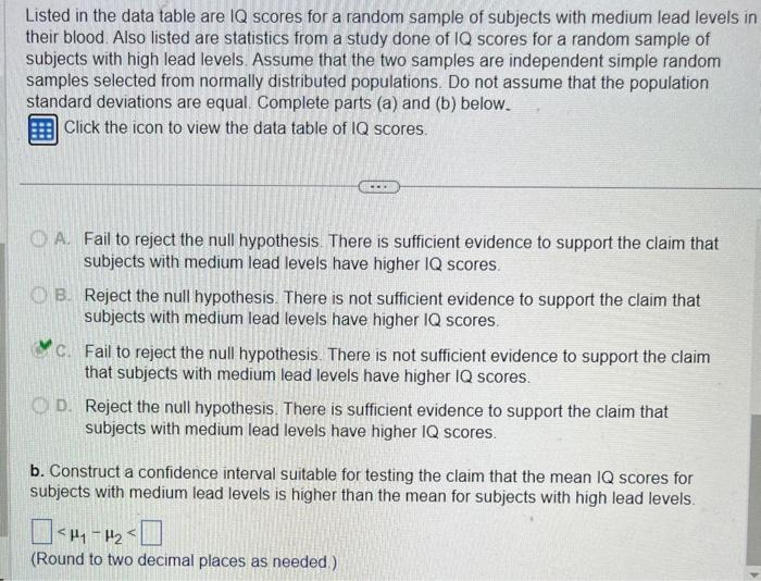 B Construct A Confidence Interval Suitable For 9983