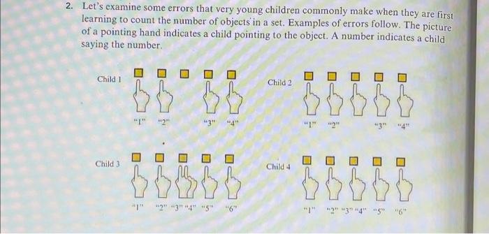Solved Let's examine some errors that very young children | Chegg.com