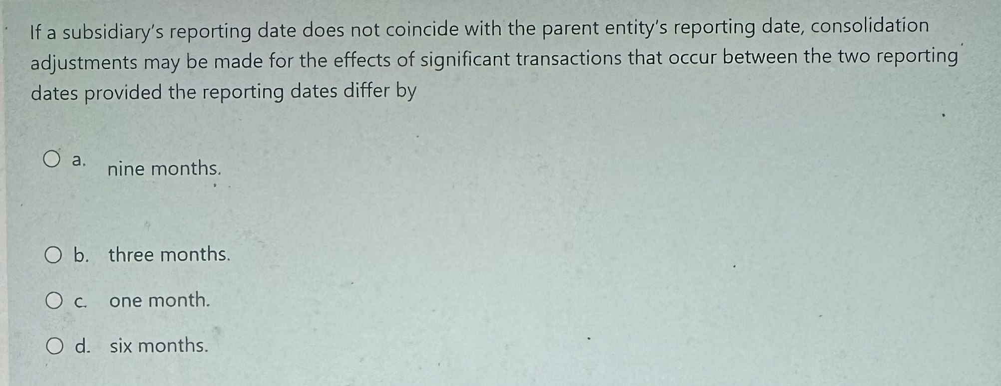 Solved If a subsidiary's reporting date does not coincide | Chegg.com