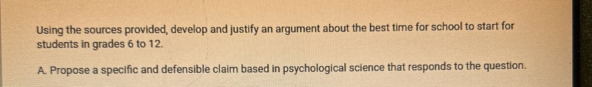 Solved Using the sources provided, develop and justify an | Chegg.com