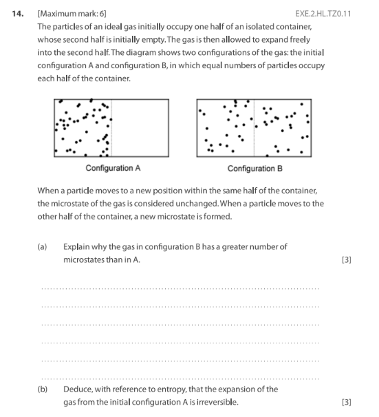 Solved [Maximum mark: 6]The particles of an ideal gas | Chegg.com
