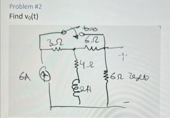 Solved Problem #2 Find v0(t) | Chegg.com