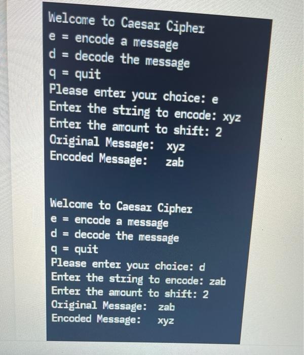 Solved Caesar Cipher . Concepts: • Input/Output, data | Chegg.com