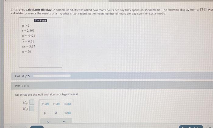 Solved Interpret calculator display: A sample of adults was | Chegg.com