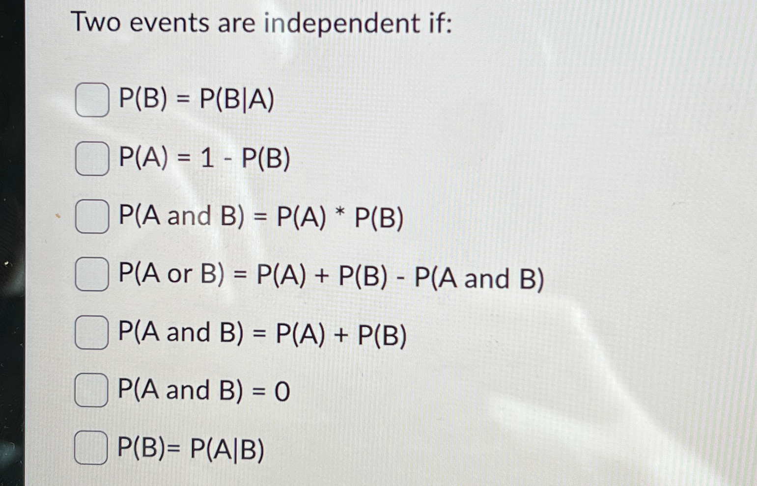 Solved Two events are independent | Chegg.com