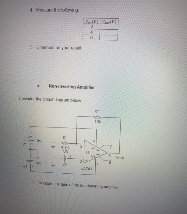 Solved b. OP-Amp in closed loop configuration i. Inverting | Chegg.com