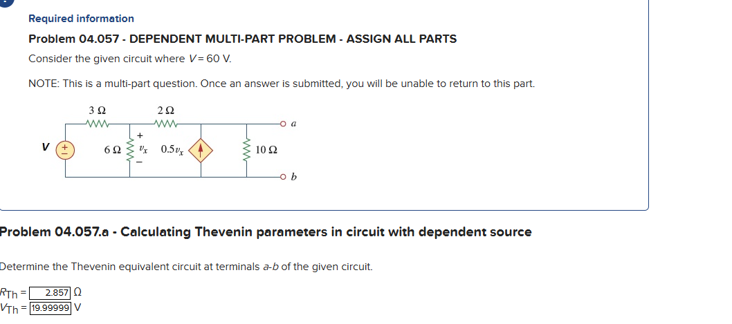 Solved Required information Problem 04.057 - ﻿DEPENDENT | Chegg.com