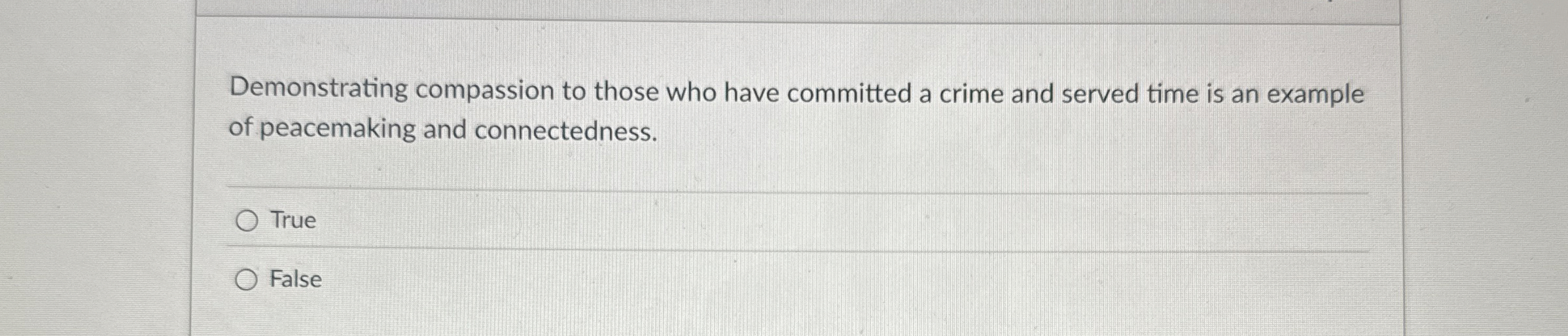 Solved Demonstrating compassion to those who have committed | Chegg.com