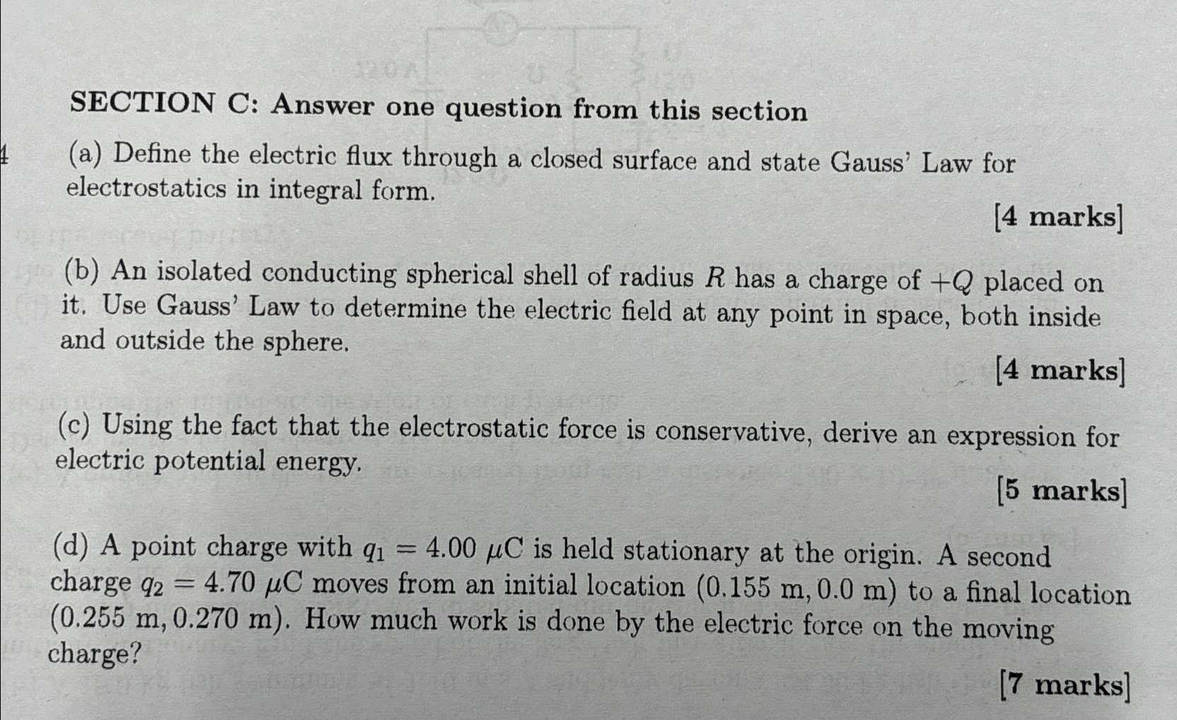 Solved SECTION C: Answer one question from this section(a) | Chegg.com