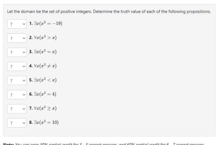 Let the domain be the set of positive integers. | Chegg.com