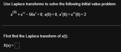 Solved Use Laplace transforms to solve the following initial | Chegg.com