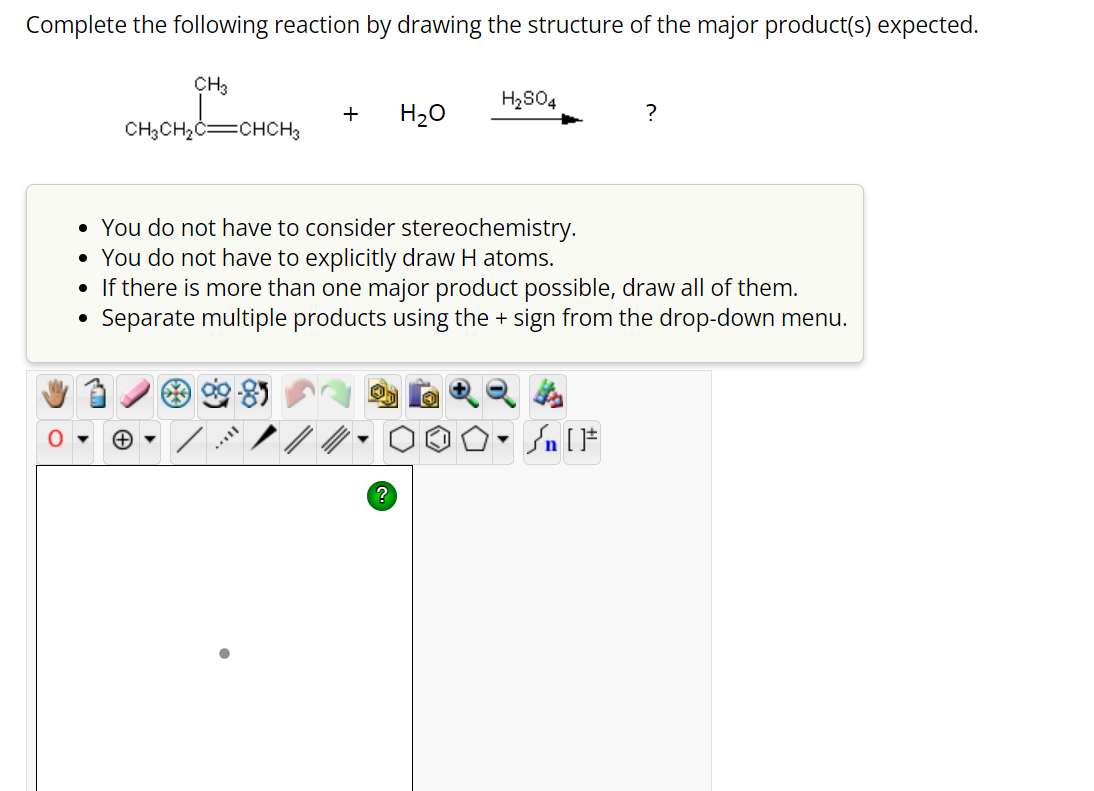 Solved Complete the following reaction by drawing the | Chegg.com