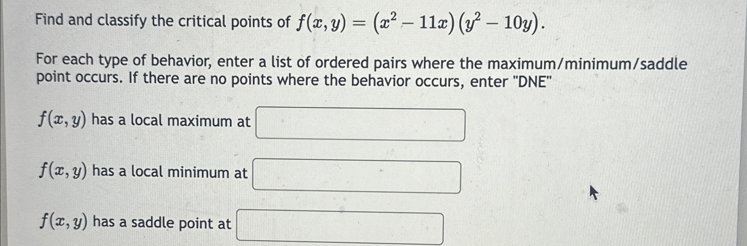 Solved Find and classify the critical points of | Chegg.com