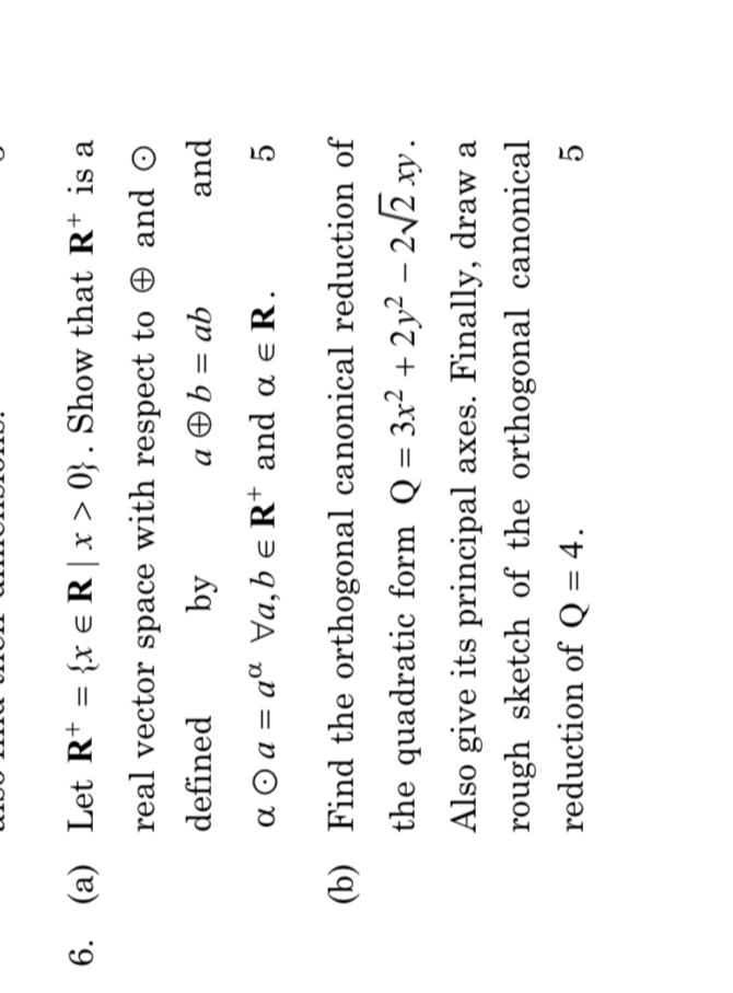 Solved (a) ﻿Let R+={xinR|x>0}. ﻿Show that R+is a real vector | Chegg.com