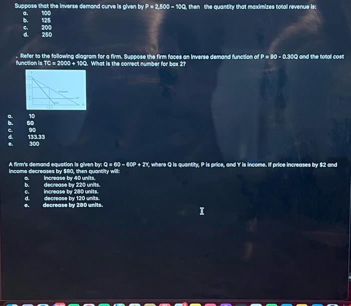 Solved Suppose that the inverse demand curve is given by | Chegg.com
