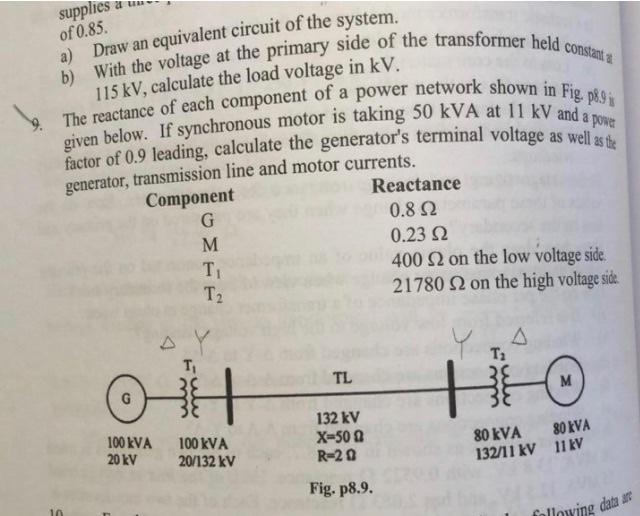 Solved With the voltage at the primary side of the | Chegg.com