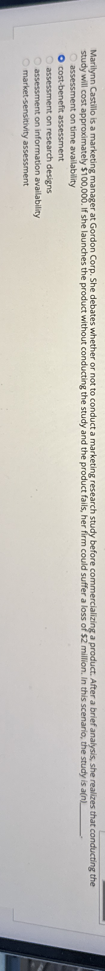 Solved study will cost approximately $100,000. ﻿If she | Chegg.com