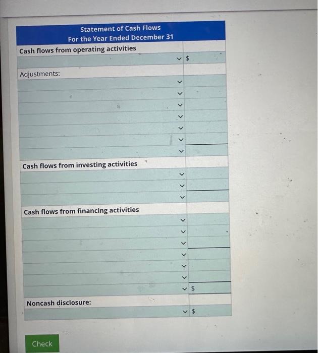 Solved Indirect Method: Preparing a statement of Cash Flows | Chegg.com