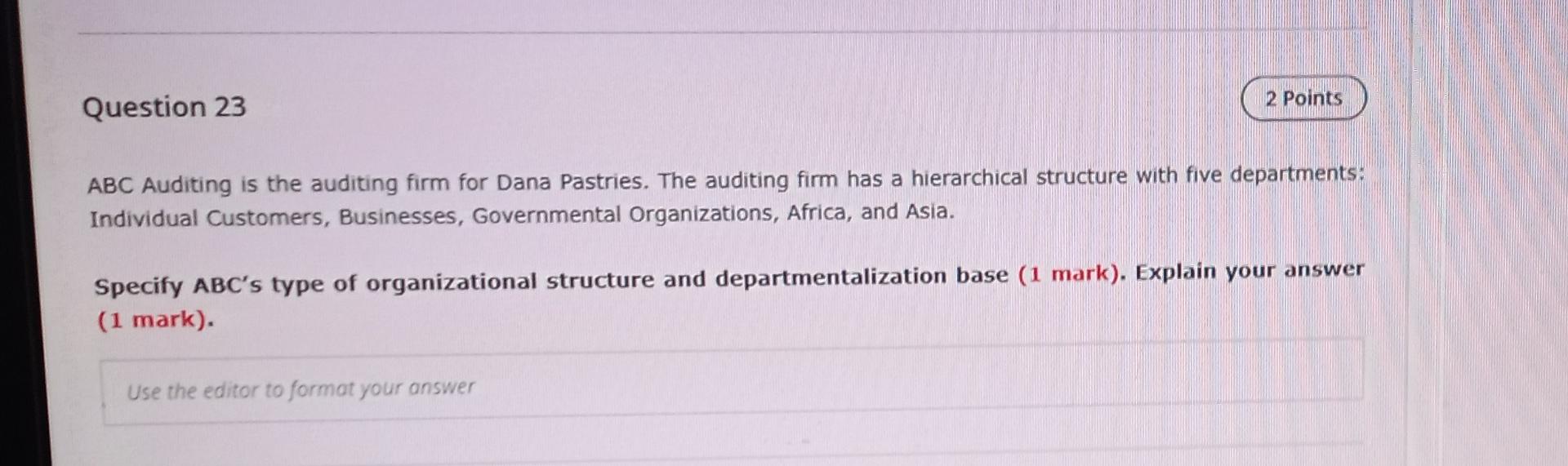 Solved 2 Points Question 23 ABC Auditing is the auditing | Chegg.com