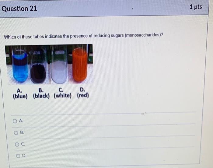 Solved Question 21 1 pts Which of these tubes indicates the | Chegg.com