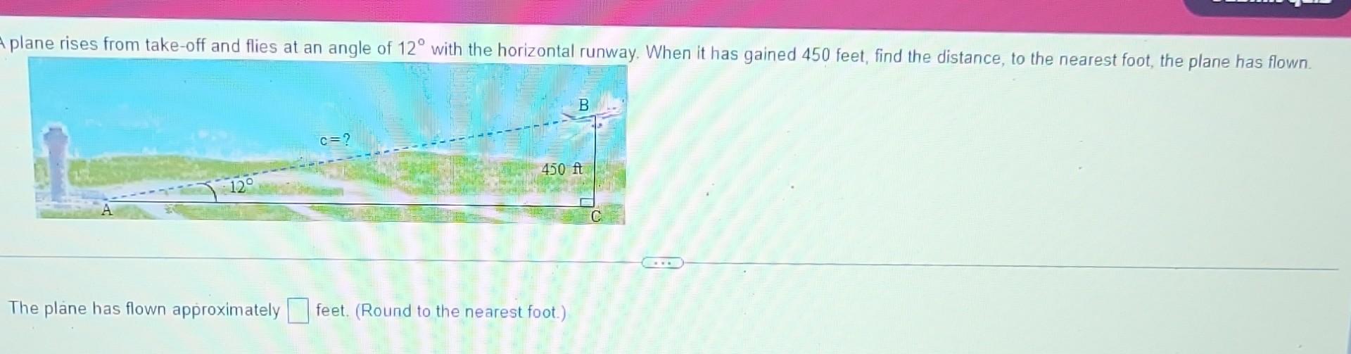 Solved A plane rises from take-off and flies at an angle of | Chegg.com