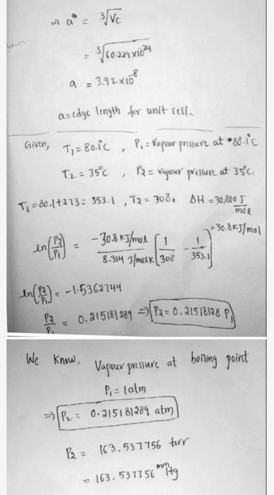 Solved 2. What is the edge length for this unit cell? 3. | Chegg.com
