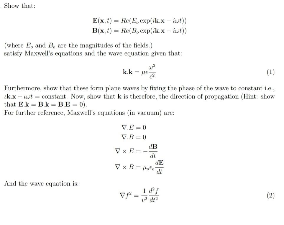 Solved Show that: | Chegg.com