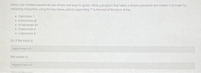Solved Many user-created passwords are simple and easy to | Chegg.com