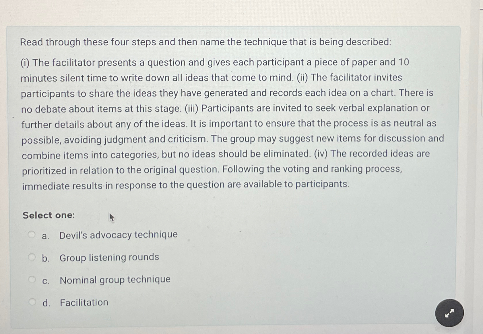 Solved Read through these four steps and then name the | Chegg.com