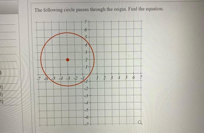 Solved The following circle passes through the origin. Find | Chegg.com