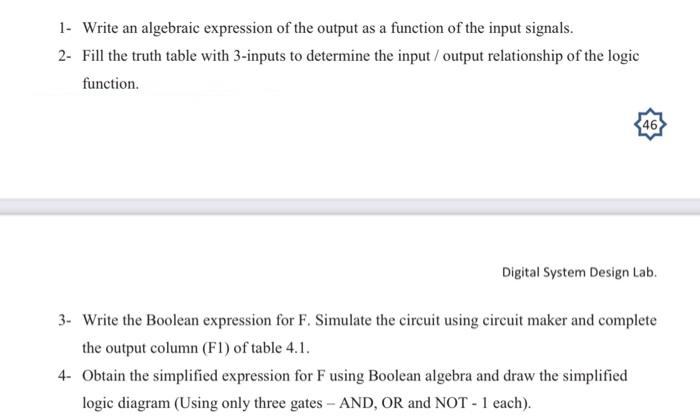 Solved Fig. 4.11- Write an algebraic expression of the | Chegg.com