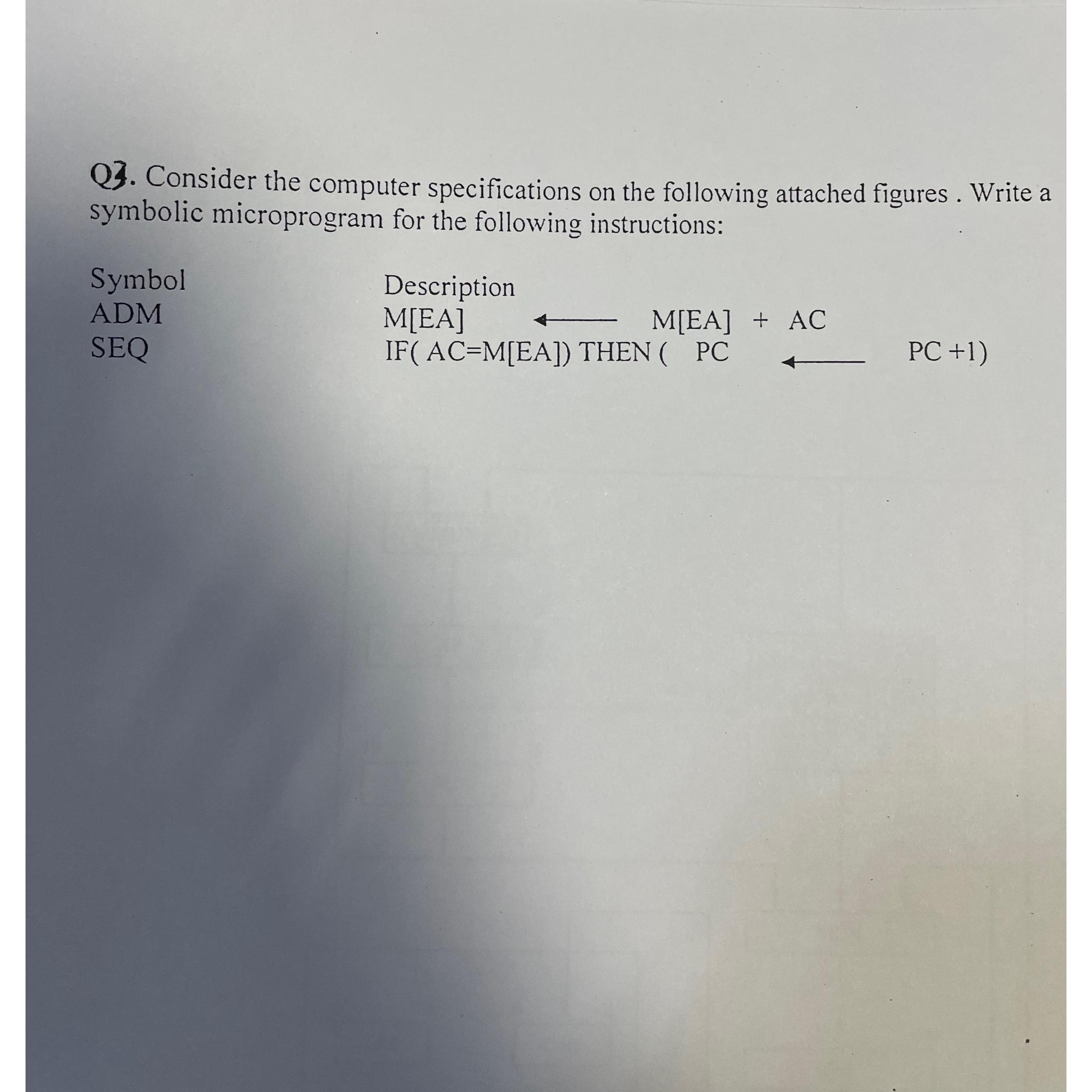Solved Q3. ﻿Consider the computer specifications on the | Chegg.com