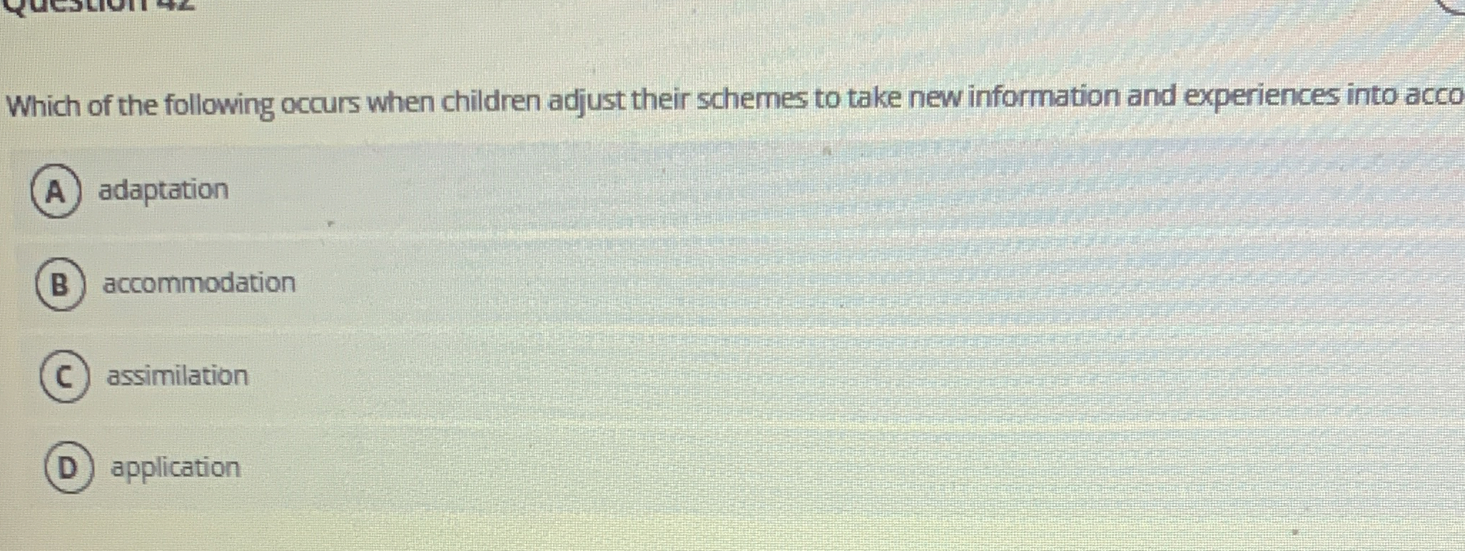 Solved Which of the following occurs when children adjust | Chegg.com