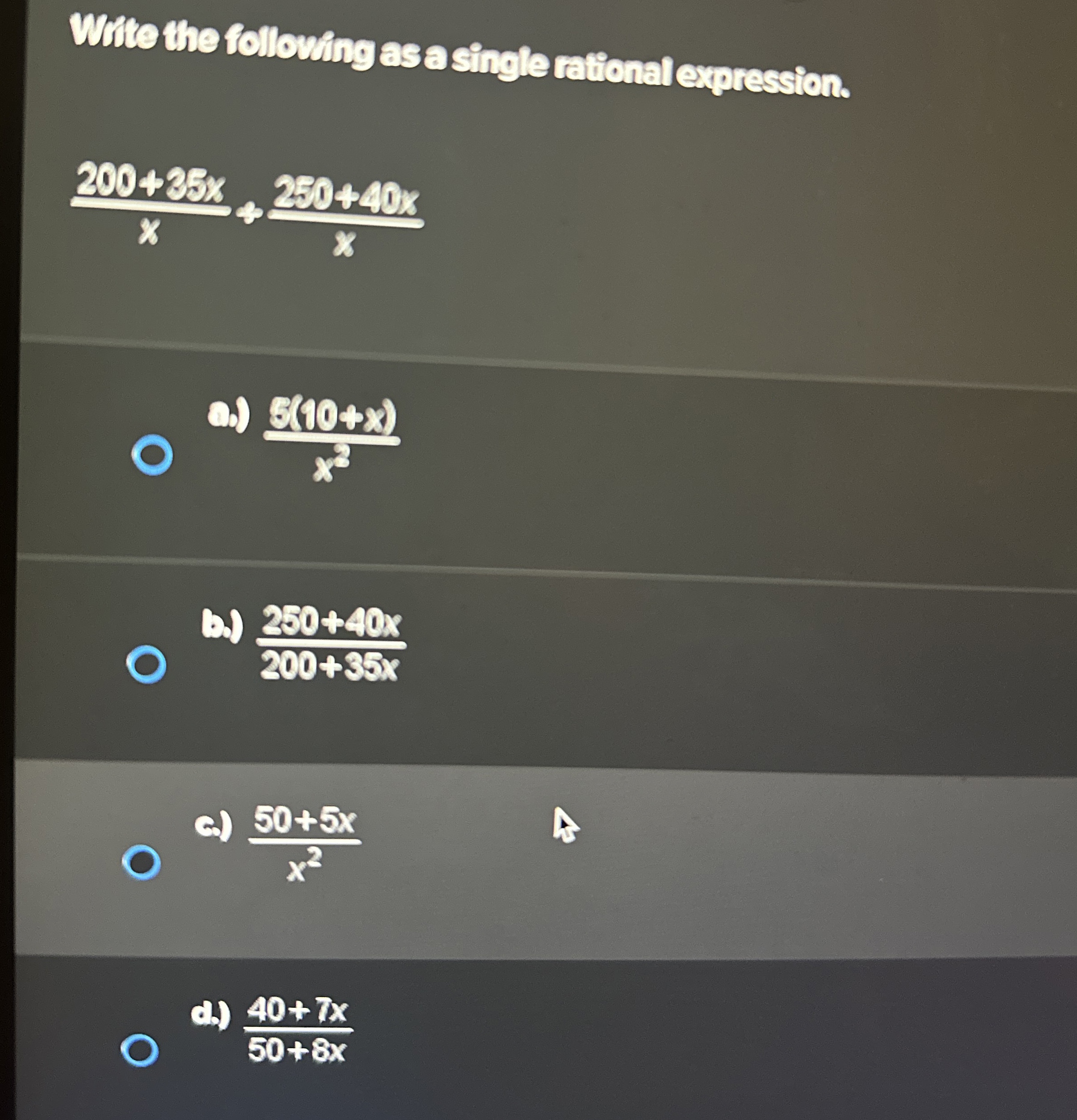 Solved Writo the following as a single rational | Chegg.com