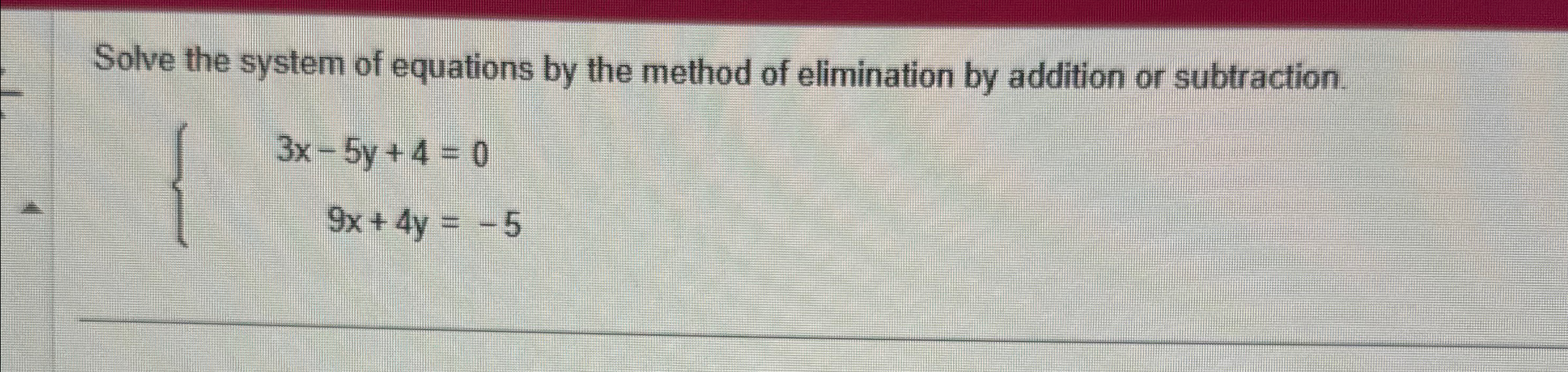 Solved Solve the system of equations by the method of | Chegg.com