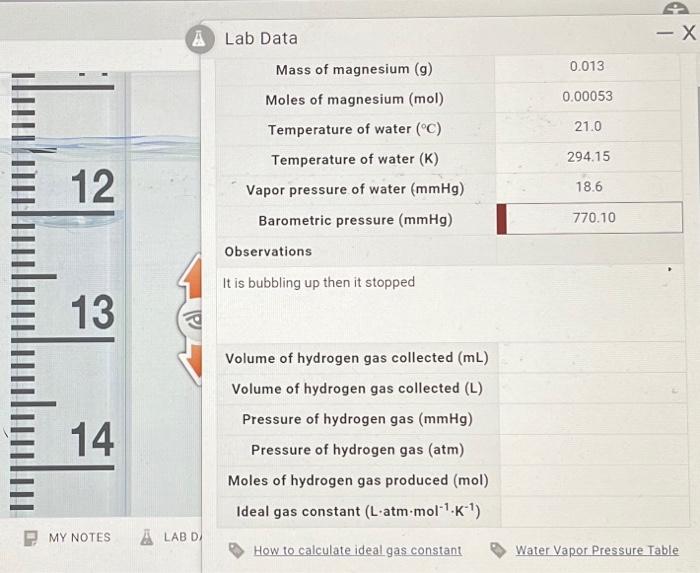Solved (A) Lab Data \begin{tabular}{ccc|} \hline−= & Mass of | Chegg.com